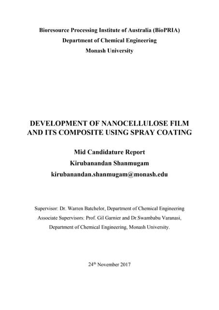 Engineering Nanocellulose Films And Their Composites Via Spray Coating Pdf