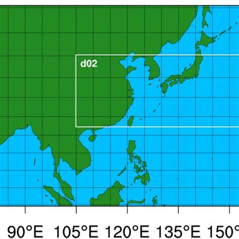 Wrf Model Domain And Nested Model Grid D02 Download Scientific Diagram