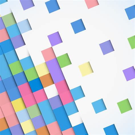 Abstract Geometric Mosaic Background Made Of Colorful Square Vector