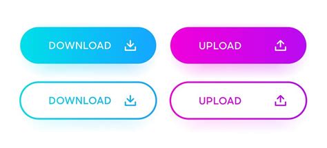 Premium Vector 3d Upload And Download Buttons Up Down Arrow Bottom