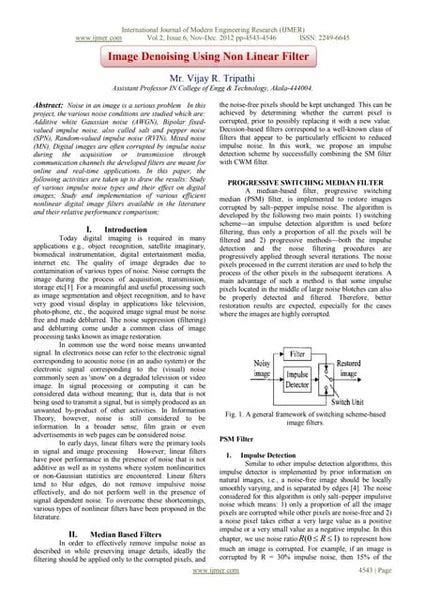 a noncausal linear prediction based switching median filter for the