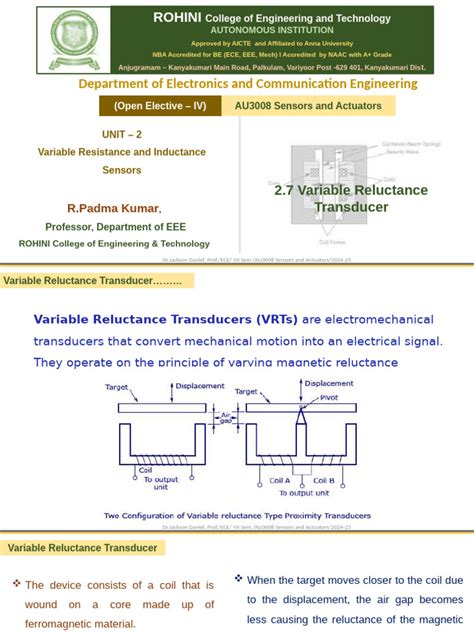 2 7 Variable Reluctance Transducer Pdf Inductor Actuator
