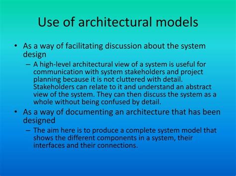 Software Engineering 17 Architectural Design Ppt