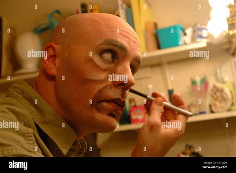 Sean McCourt An Actor In The Broadway Production Of Wicked Puts On The Makeup For His Role As