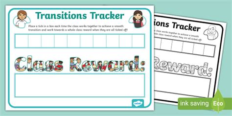 Transitions Tracker Poster Teacher Made Twinkl