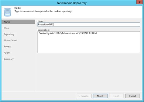 Add Backup Repository Nfs On Veeam Backup Replication Sys Opsid