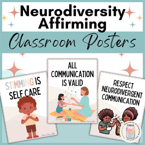 Neurodiversity Affirming Classroom Posters Aac Autism Inclusion Decor