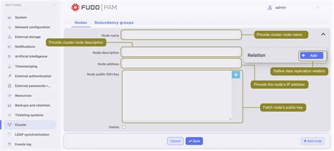 adding cluster nodes — fudo pam 5 2 system documentation