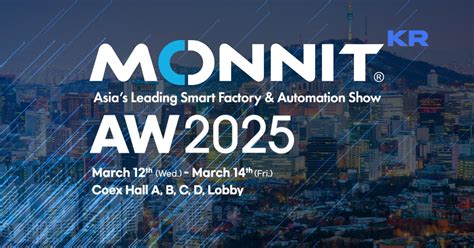 Monnit Visit Monnit Korea At Aw 2025 Smart Factory Automation World •dates March 12th