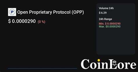 Open Proprietary Protocol Price Chart Market Cap Opp Coin Essentials