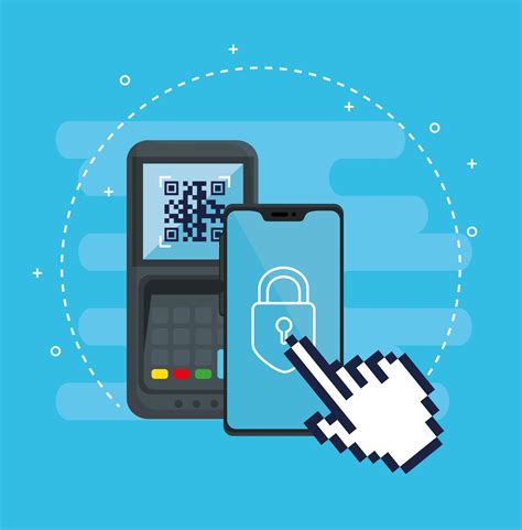 Scan Code Qr With Smartphone And Dataphone Vector Art At Vecteezy