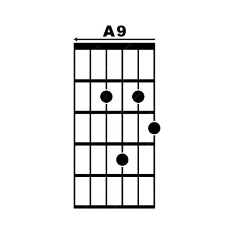 Premium Vector A9 Guitar Chord Icon