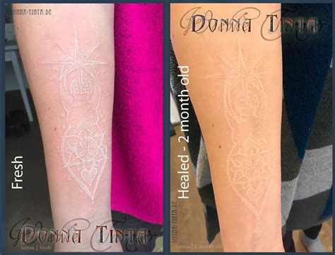 White Ink Tattoos Healed