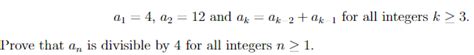 Solved Define A Sequence A1 A2 A3 As Follows A1 4