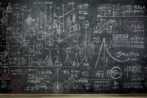 Math And Science Formulas On A Blackboard Premium Ai Generated Image