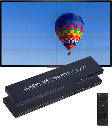 Video Wall Controller 4k 30hz 4x4 Tv Wall Processor 16 Ways Large Screen Video