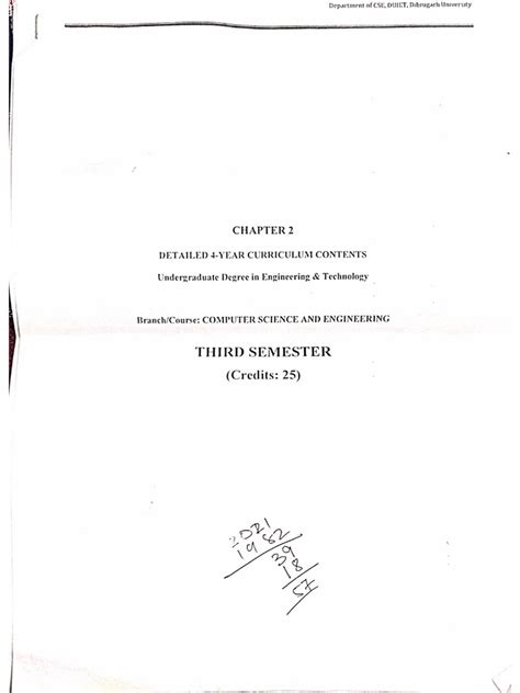 3rd Sem Syllabus Pdf