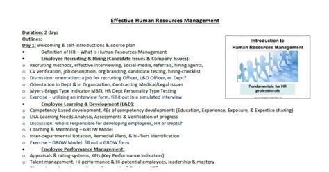 Human Resources Management Training Course Dajani Development Specialist