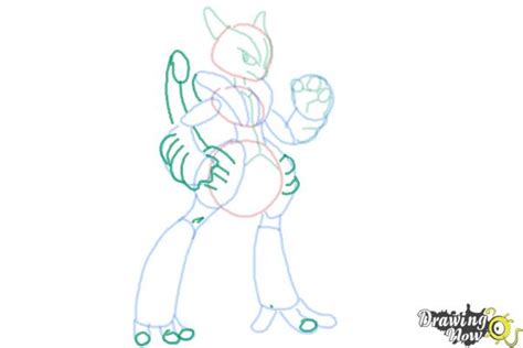 How To Draw Mega Mewtwo X