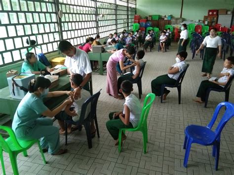 ဘီးလင်းမြို့နယ်၌ အသက် ၅ နှစ်မှ ၁၂ နှစ်အတွင်းရှိ ကျောင်းသား၊ ကျောင်းသူများအား ကိုဗစ် ၁၉ ကာကွယ