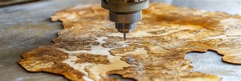 Cnc Router Precision Crafting Intricate Wooden Inlay Design With Automated Cutting Technology
