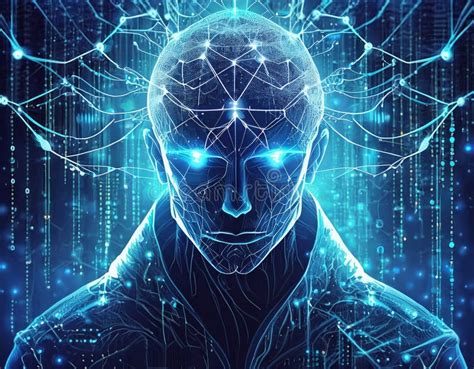 Conceptual Hacker S Brain With Neural Pathways Illuminated By Streams