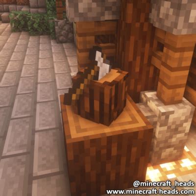 Axe In Wood Block Minecraft Heads Com