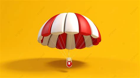 노란색 배경에 골프공이 있는 생생한 3d 렌더링 빨간색과 흰색 낙하산 골프 공 골프 배경 골프 배경 일러스트 및 사진 무료 다운로드 Pngtree