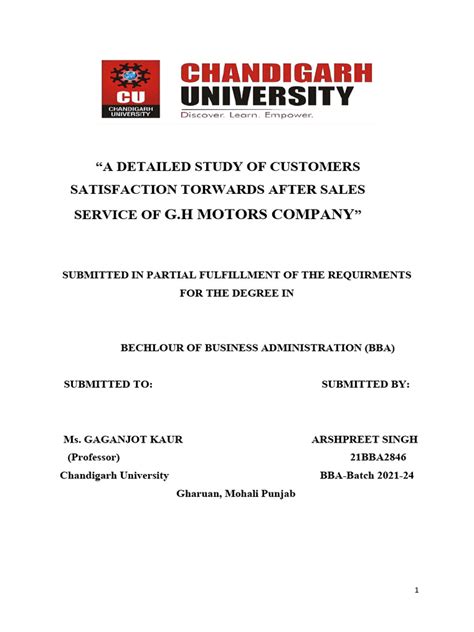 Arshpreet Project Pdf Customer Satisfaction Sampling Statistics