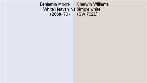 Benjamin Moore White Heaven 2068 70 Vs Sherwin Williams Simple White