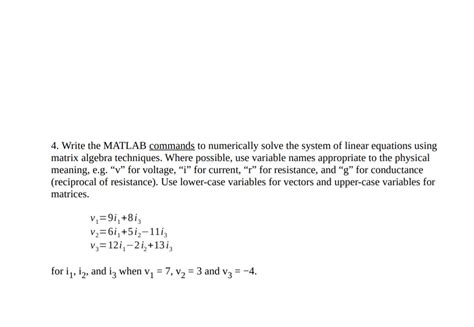 Solved 1 For Each Of The Following Write A Single MATLAB Chegg Com