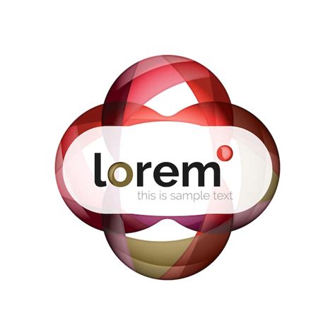 Premium Vector Abstract Geometric Logo Design Overlapping Shapes