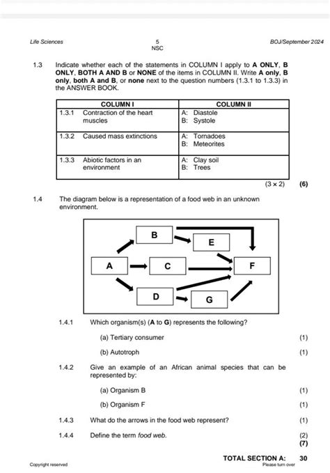 1 3 Indicate Whether Each Of The Statements In Column I Apply To A Only