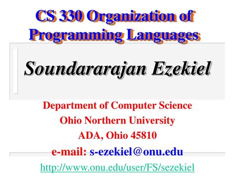 Ppt Cs 330 Organization Of Programming Languages Powerpoint