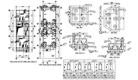 Footing Rcc Structure Blocks Detail Drawing In Autocad