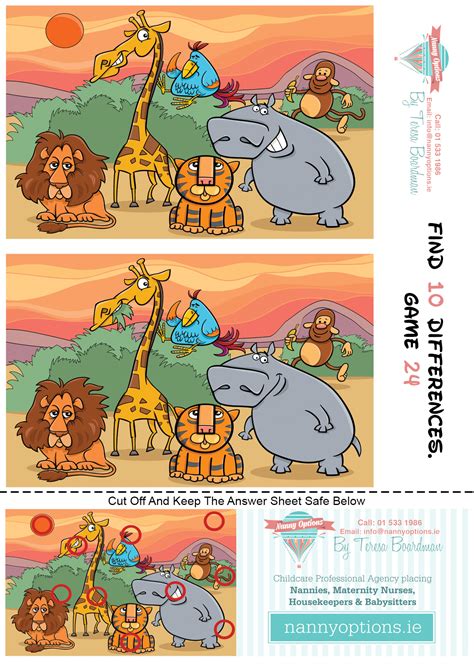 find differences printable