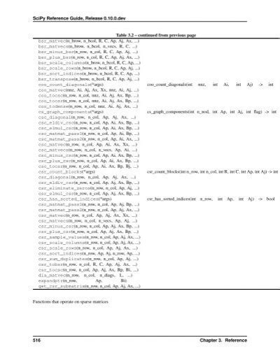 SciPy Reference Guide Re