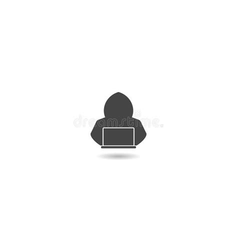 Hacker Icon Logo With Shadow Stock Vector Illustration Of Icon Anonymity 326835034