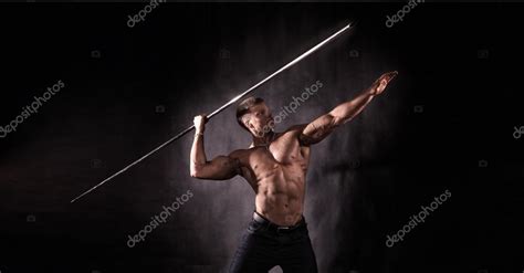 Bodybuilder Throwing Javelin Stock Photo By Tosher