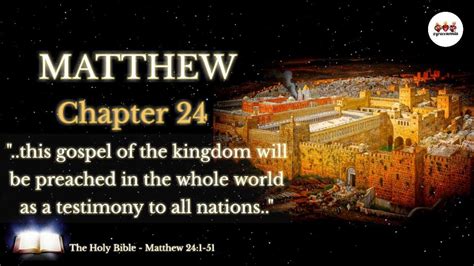 The Holy Bible Matthew 24 Audio Bible Niv Youtube