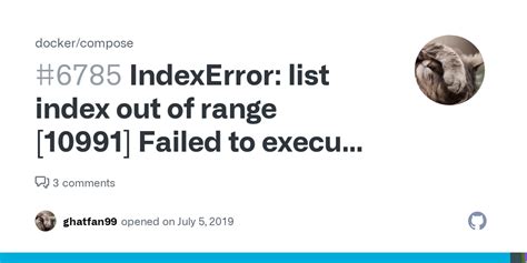 indexerror list index out of range [10991] failed to execute script