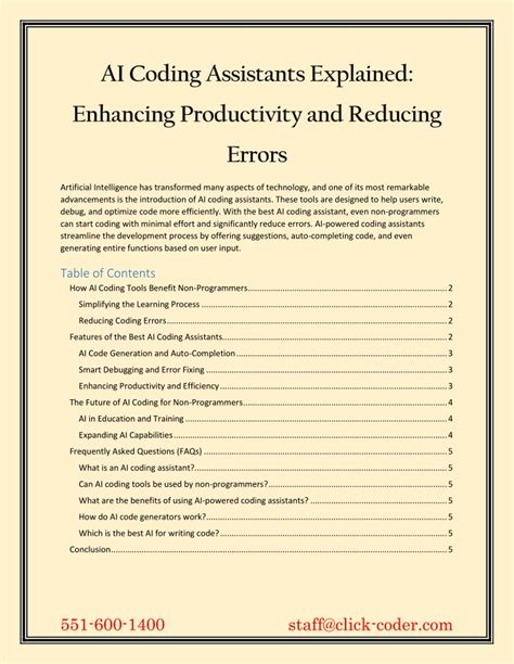 Ppt Ai Coding Assistants Explained Enhancing Productivity And