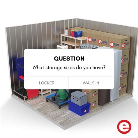 엑스트라스페이스 셀프스토리지 다양한 크기의 스토리지와 예상 비용을 한 눈에 확인하실 수 있습니다