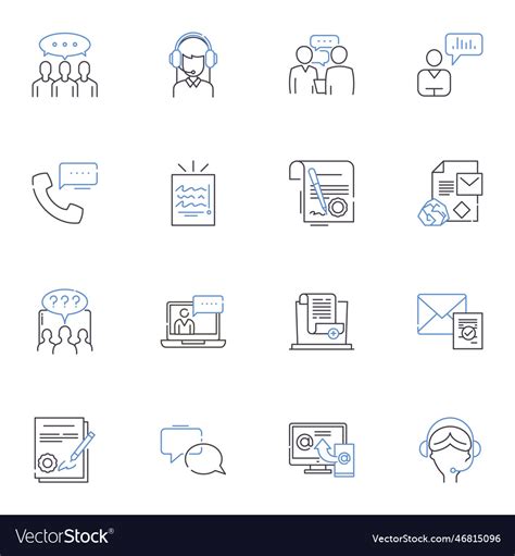 Speaking Up Line Icons Collection Assertion Vector Image