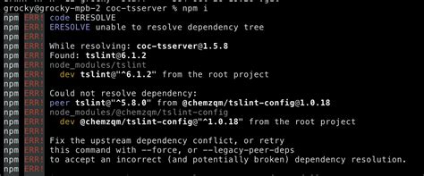 installation fails resolving tslint dependency · issue 219 · neoclide