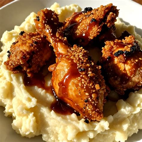 Crispy Chipotle Honey Chicken Thighs With Gouda Mashed Potatoes
