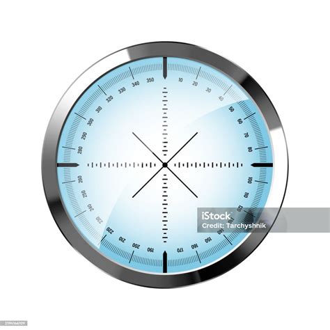 크롬 무기 조준경 저격 소총 광학 조준경 십자선이 있는 사냥용 총 뷰파인더 조준 슈팅 마크 기호 군사 표적 기호 실루엣 게임 인터페이스 Ui 요소입니다 벡터 일러스트 레이