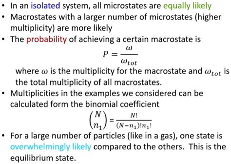 Solved In An Isolated System All Microstates Are Equally Likely