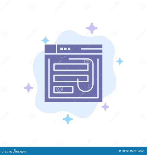 Email Hack Internet Password Phishing Web Website Blue Icon On