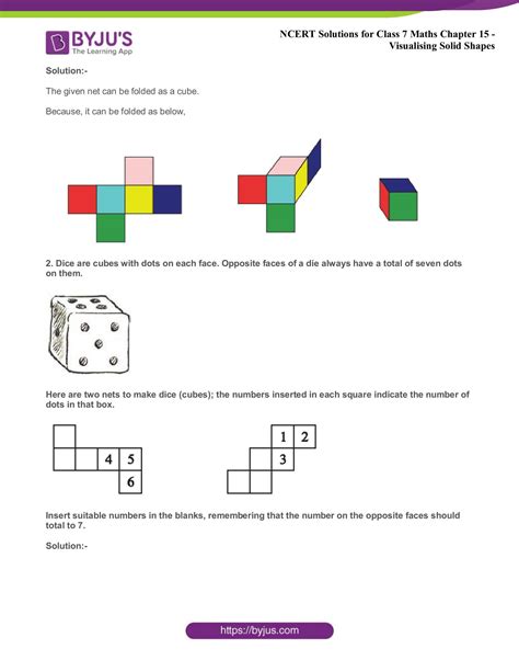 Ncert Solutions For Class 7 Maths Exercise 151 Chapter 15 Visualising